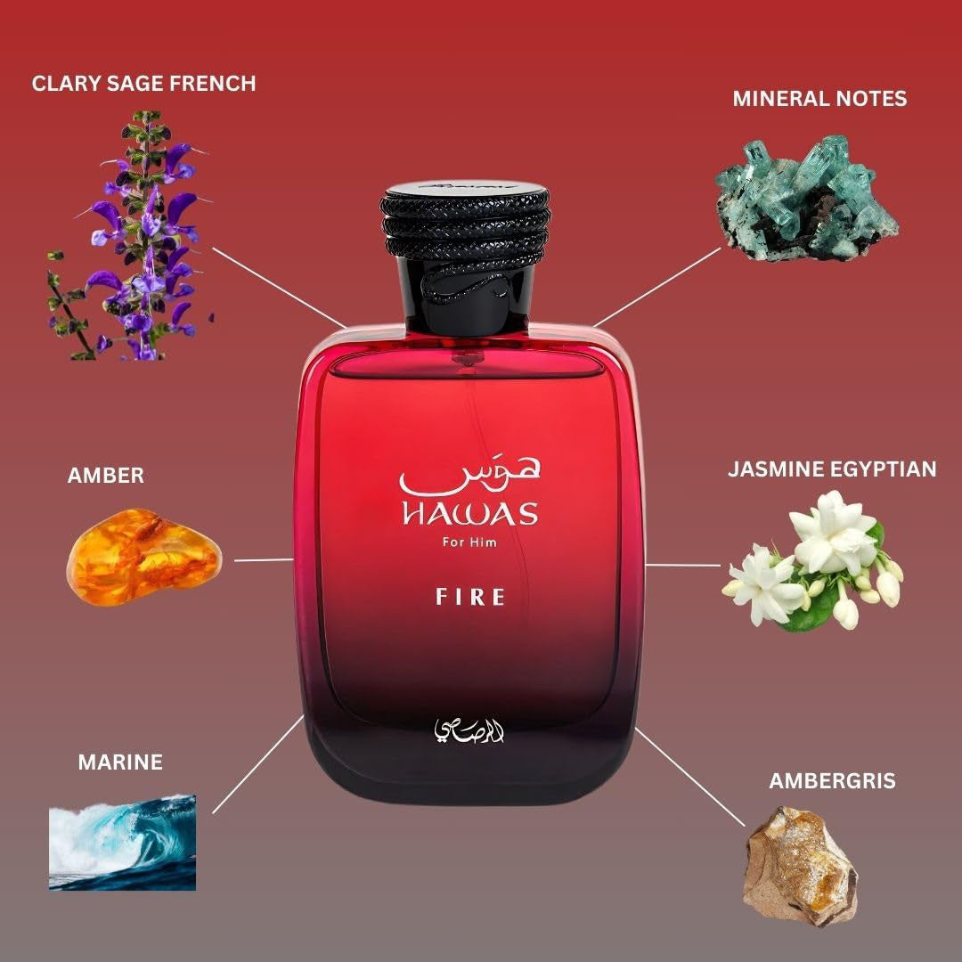 Rasasi Hawas Fire Eau De Parfum 100ml – Opulensi.com
